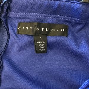 City Studio | Dresses | City Studio Blue One Strapped Dress | Poshmark